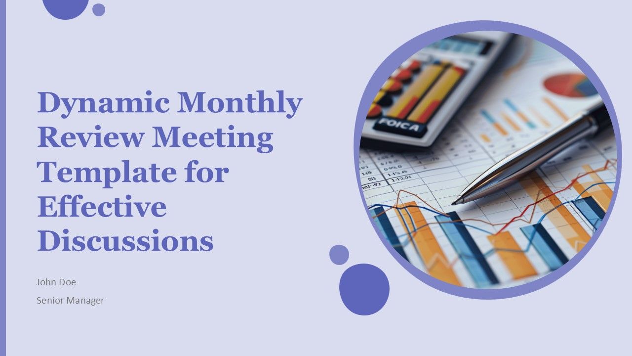 Dynamic Monthly Review Meeting Template For Effective Discussions PPT H
