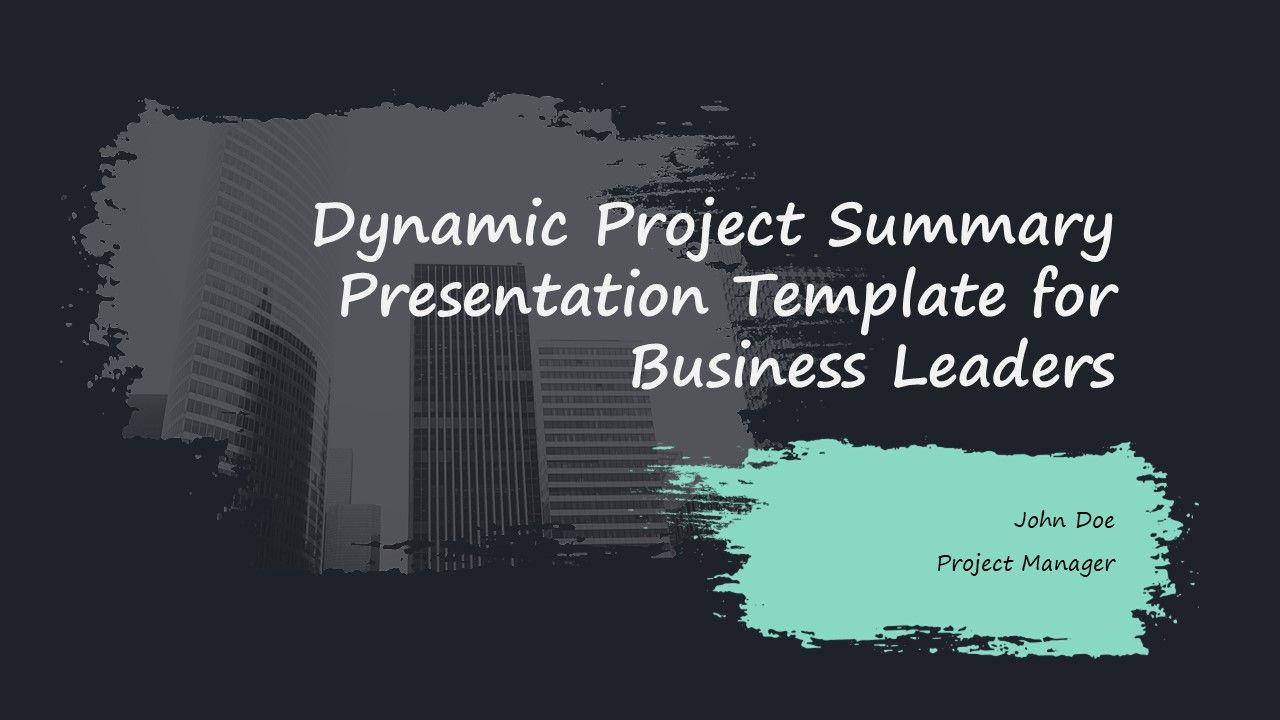 Dynamic Project Summary Presentation Template For Business Leaders PPT H