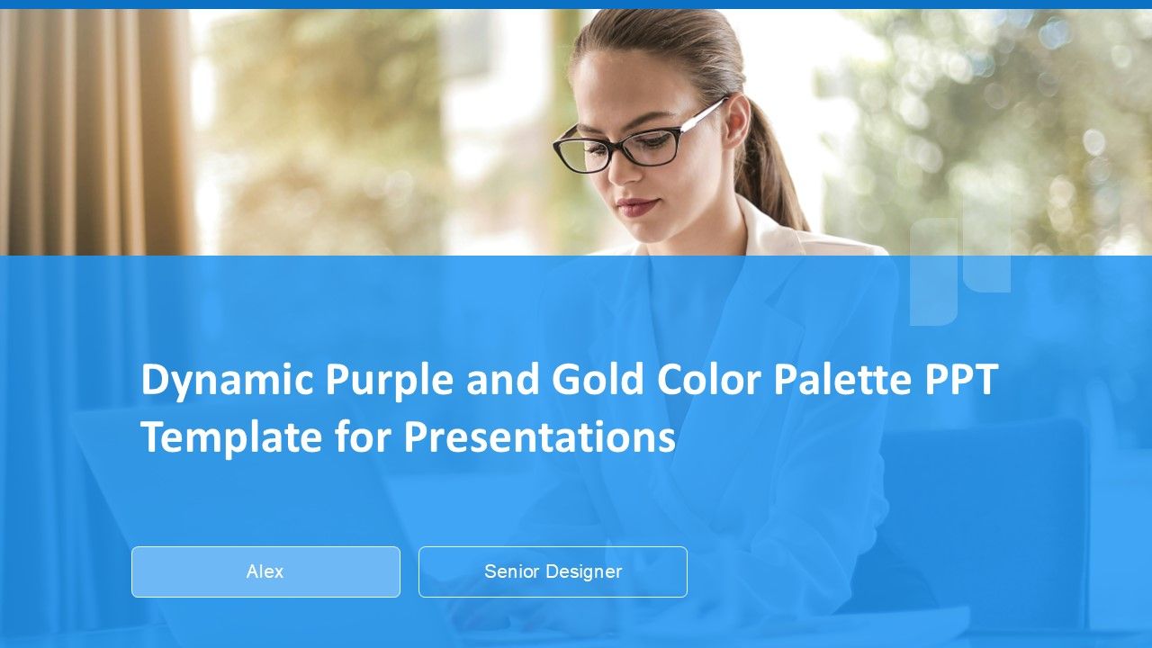 Dynamic Purple And Gold Color Palette PPT Template For Presentations PPT H