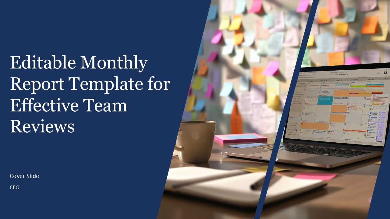 Editable Monthly Report Template For Effective Team Reviews PPT H