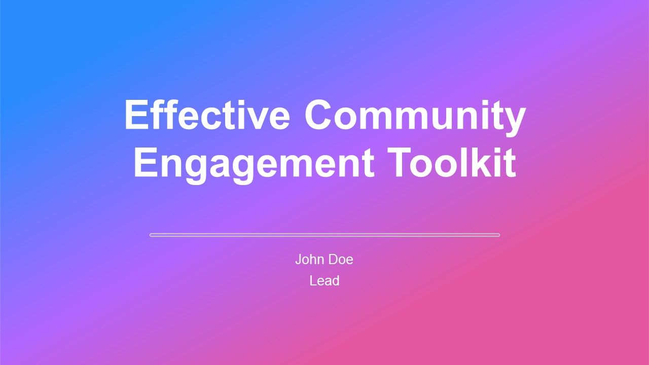 Effective Community Engagement Toolkit PPT Structure AT