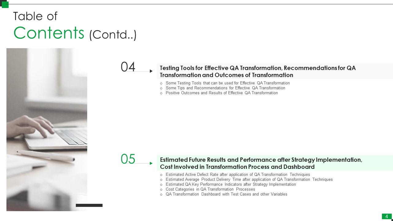 Effective Qa Transformation Strategies To Improve Product Quality Powerpoint Presentation Slides