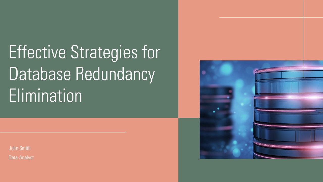 Effective Strategies For Database Redundancy Elimination PPT Example ST AI