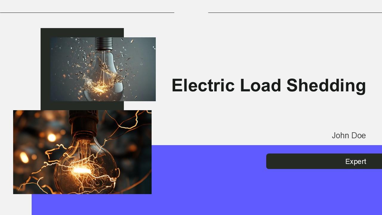 Electric Load Shedding PPT Sample ACP PPT Presentation