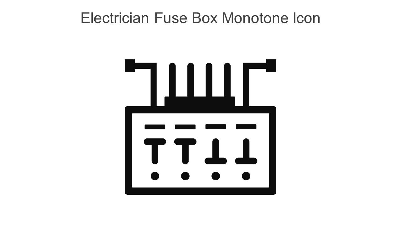 Electrician Fuse Box Device Monotone Icon In Powerpoint Pptx Png And ...