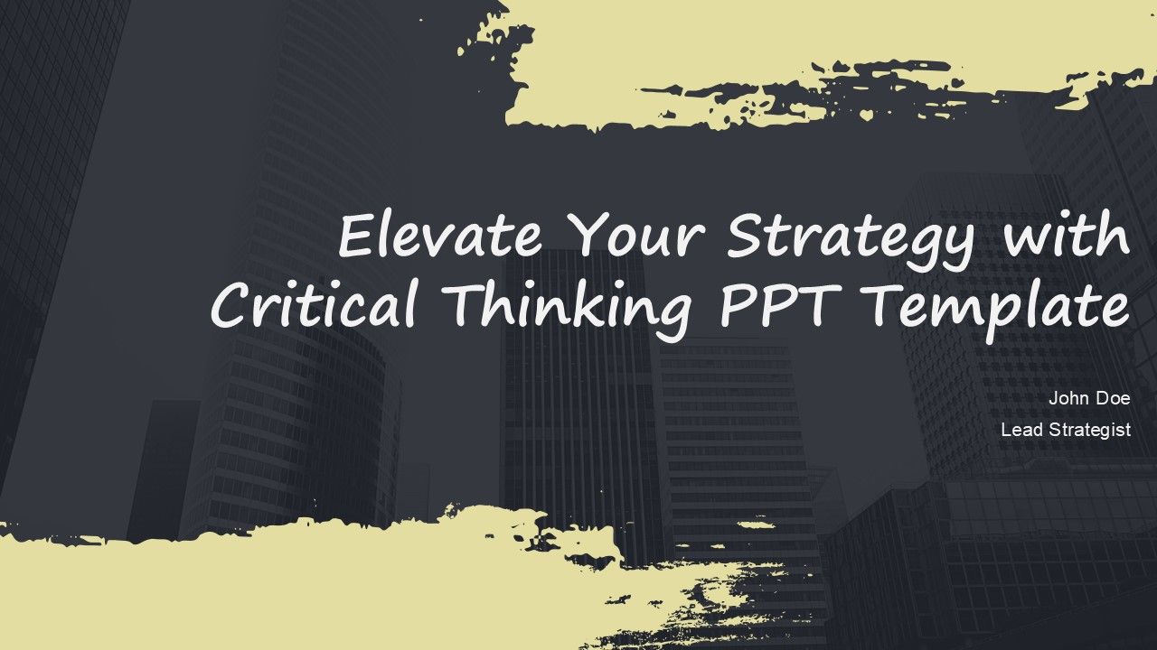 Elevate Your Strategy With Critical Thinking PPT Template PPT H