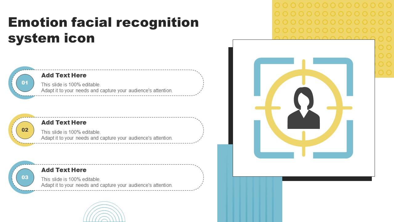 Emotion Facial Recognition System Icon PPT Example