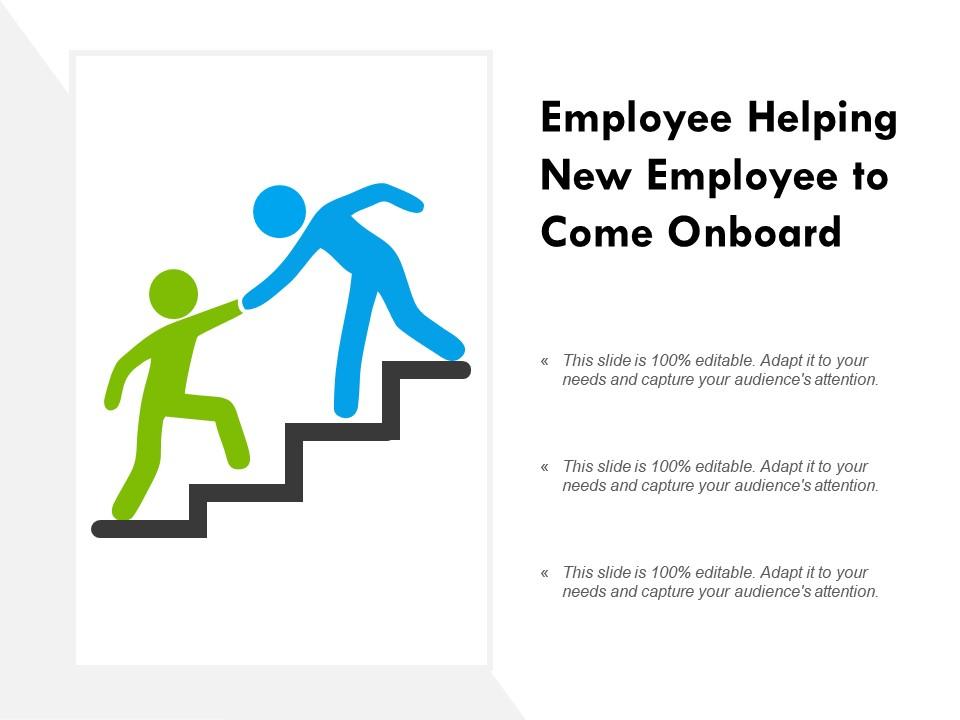 Employee Helping New Employee To Come Onboard | PowerPoint Slide ...