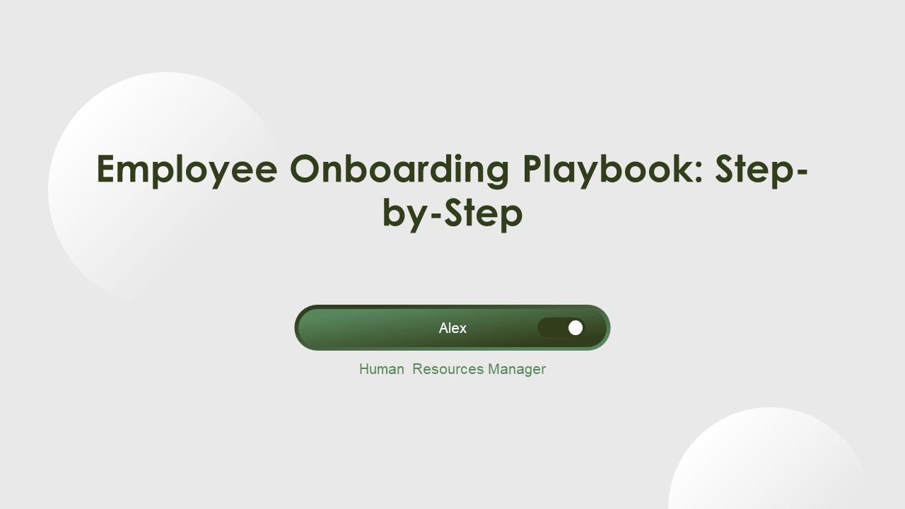 Employee Onboarding Playbook Step By Step PPT Structure AT
