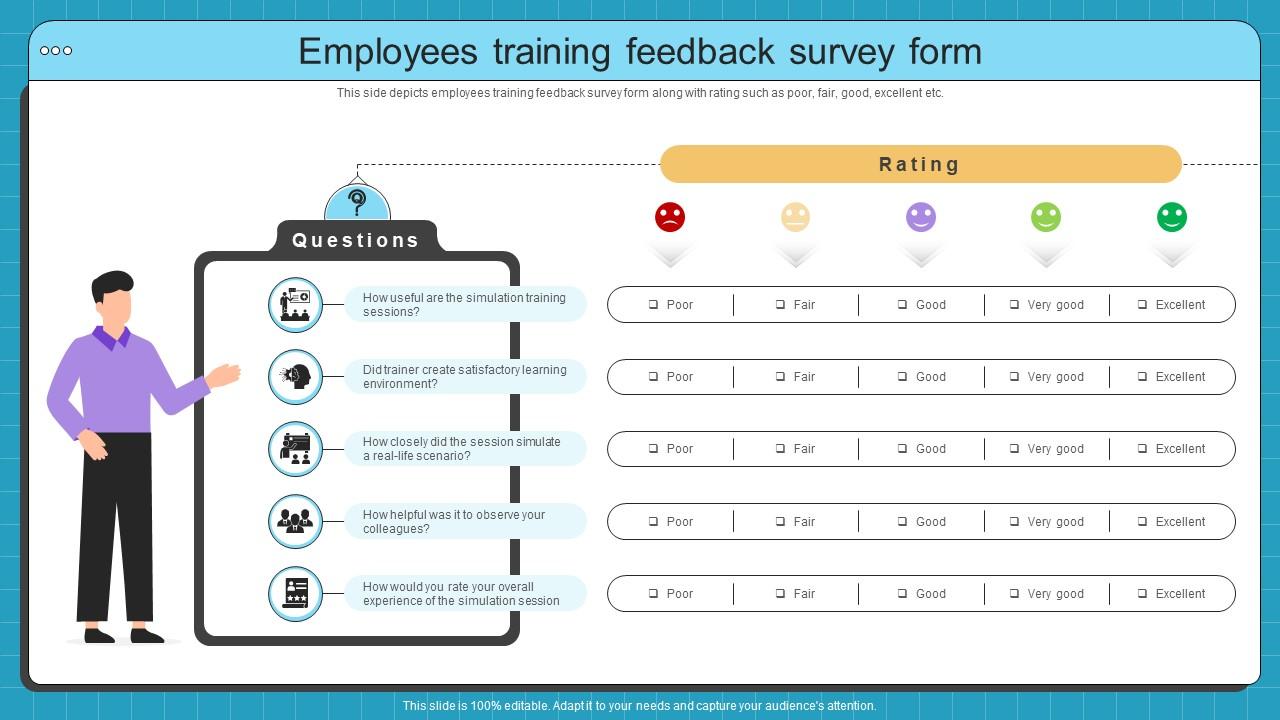 Employees Training Feedback Simulation Based Training Program For Hands On Learning Dte Ss Ppt