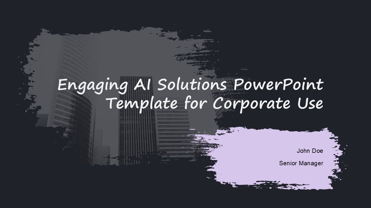 Engaging AI Solutions PowerPoint Template For Corporate Use PPT H