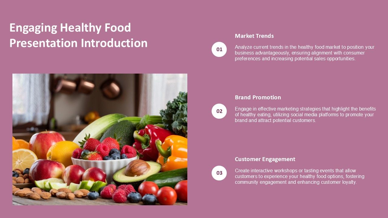 Engaging Healthy Food Presentation Template For Business Success PPT H
