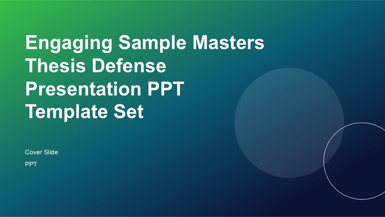 Engaging Sample Masters Thesis Defense Presentation PPT Template Set PPT H