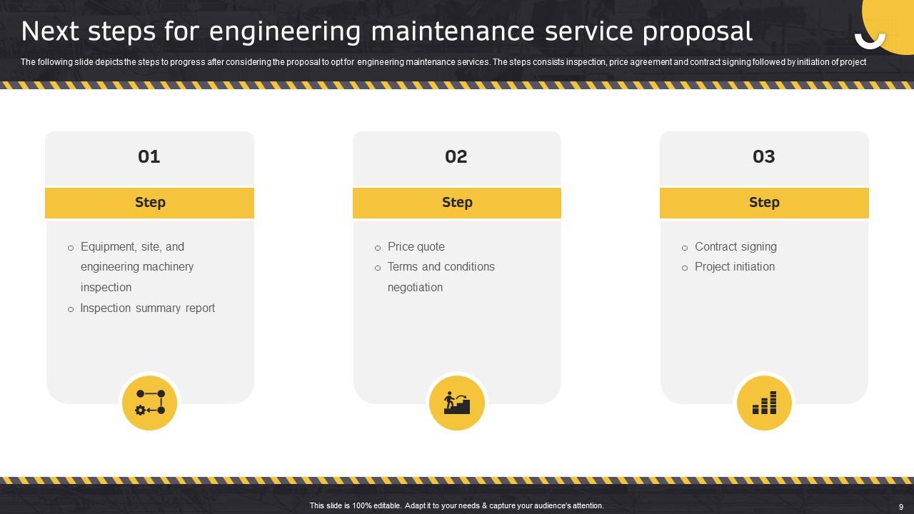 Engineering Maintenance Service Proposal Powerpoint Presentation Slides PPT Example