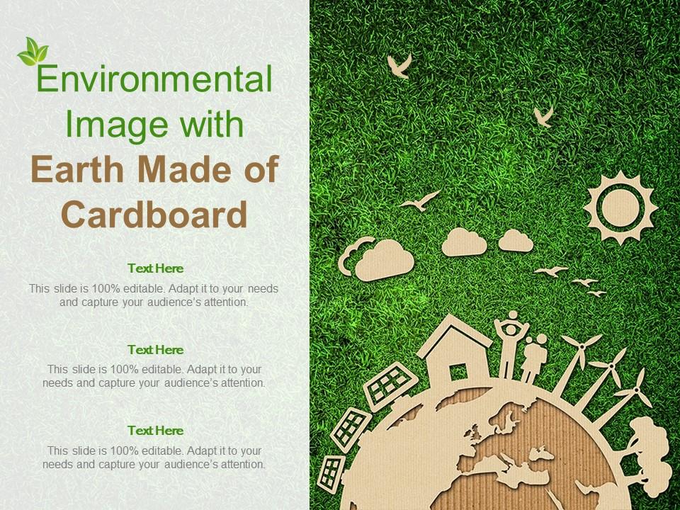 Environmental Image With Earth Made Of Cardboard | PowerPoint ...