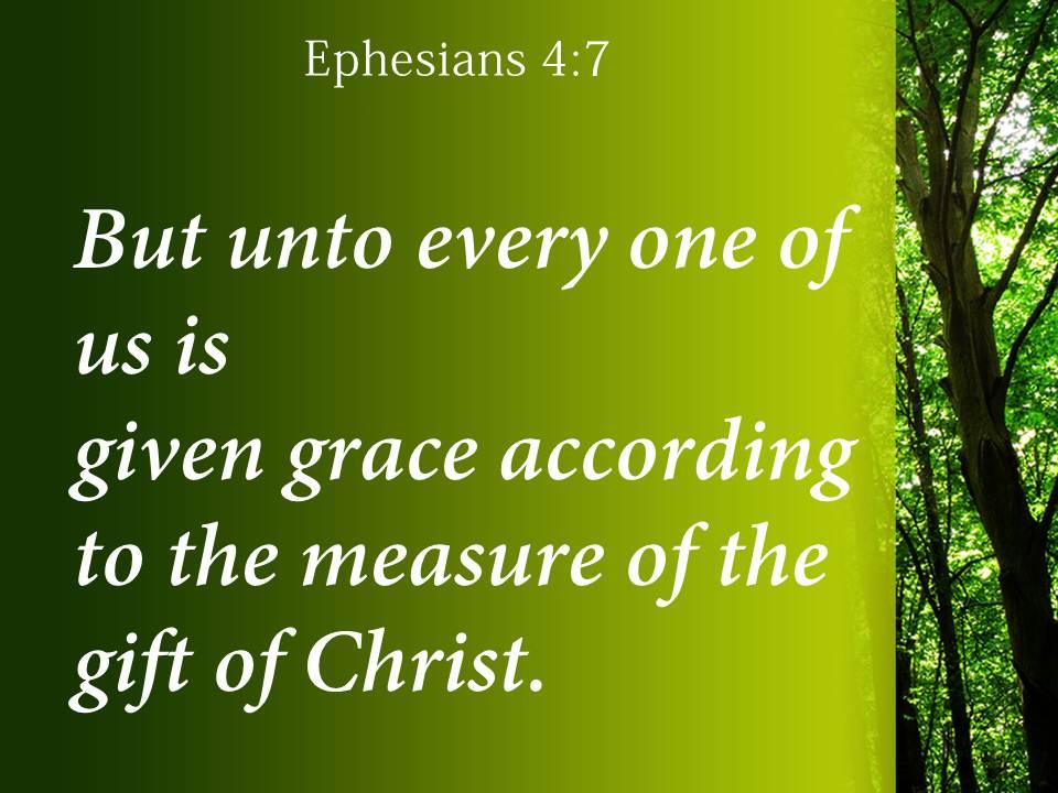 Ephesians 4 7 Grace Has Been Given Powerpoint Church Sermon ...