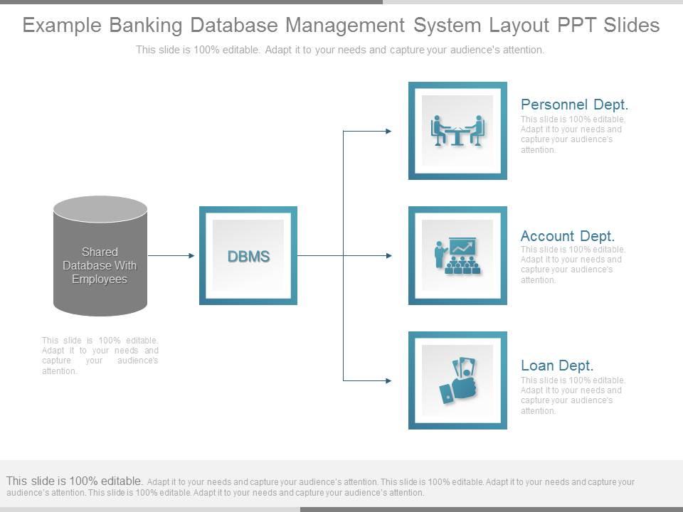 Example Banking Database Management System Layout Ppt Slides Powerpoint Presentation Templates 7796