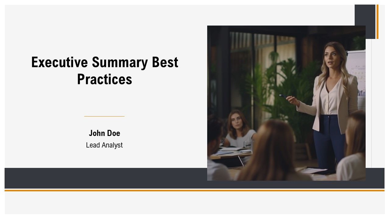 Executive Summary Best Practices PPT Information AT