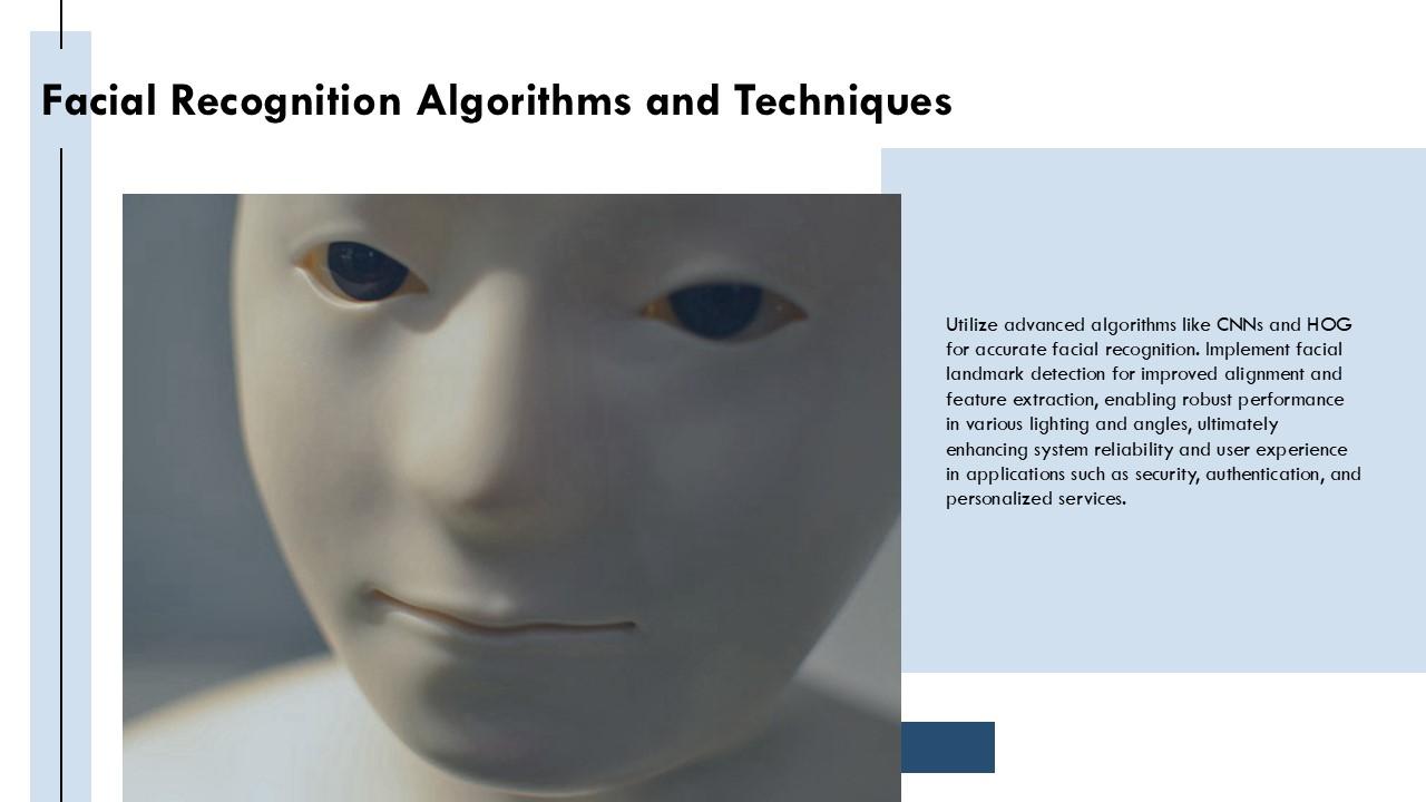 Facial Landmarks Key Points Facial Recognition PPT Presentation ST AI PPT Template