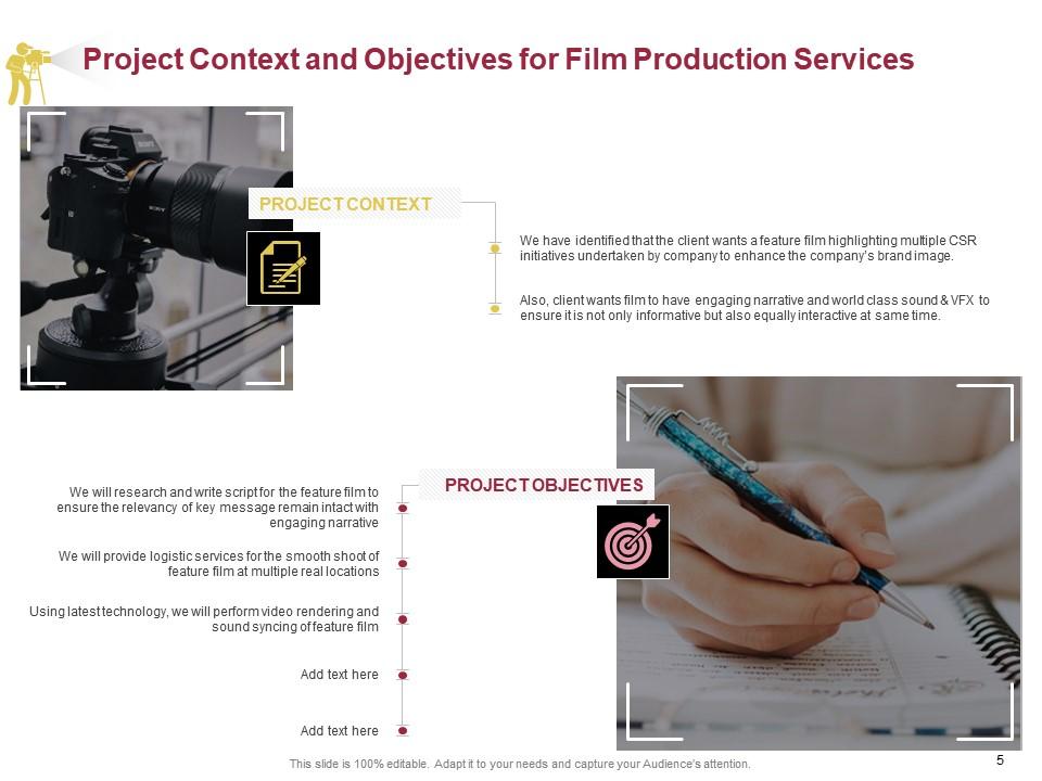 Film Production Proposal Powerpoint Presentation Slides Presentation Graphics Presentation