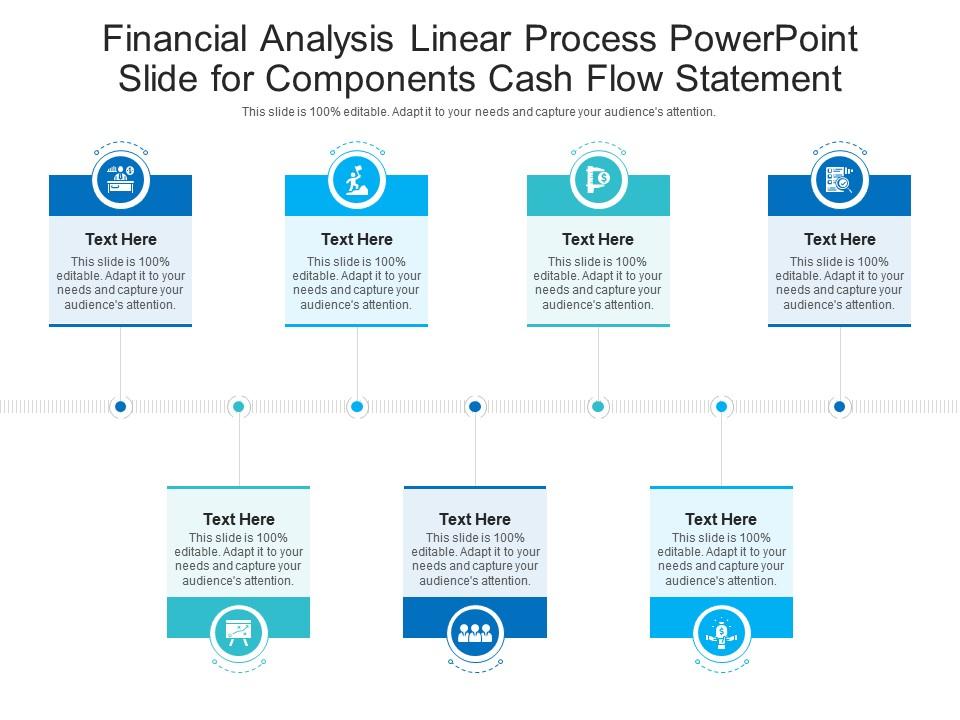 Financial Analysis Linear Process Powerpoint Slide For Components Cash