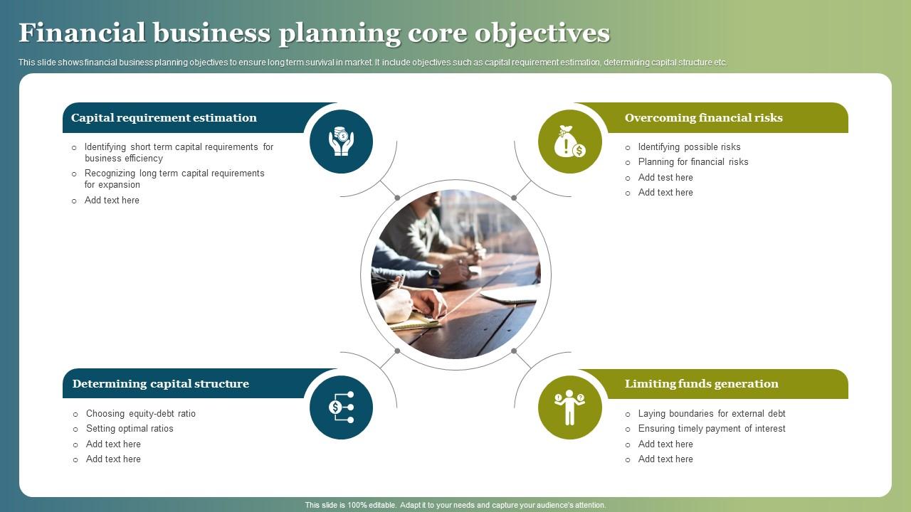 Financial Business Planning Core Objectives PPT Slide Financial Business Planning Core Objectives PPT Slide