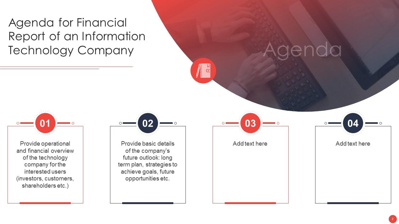 Financial Report Of An Information Technology Company Complete Deck ...