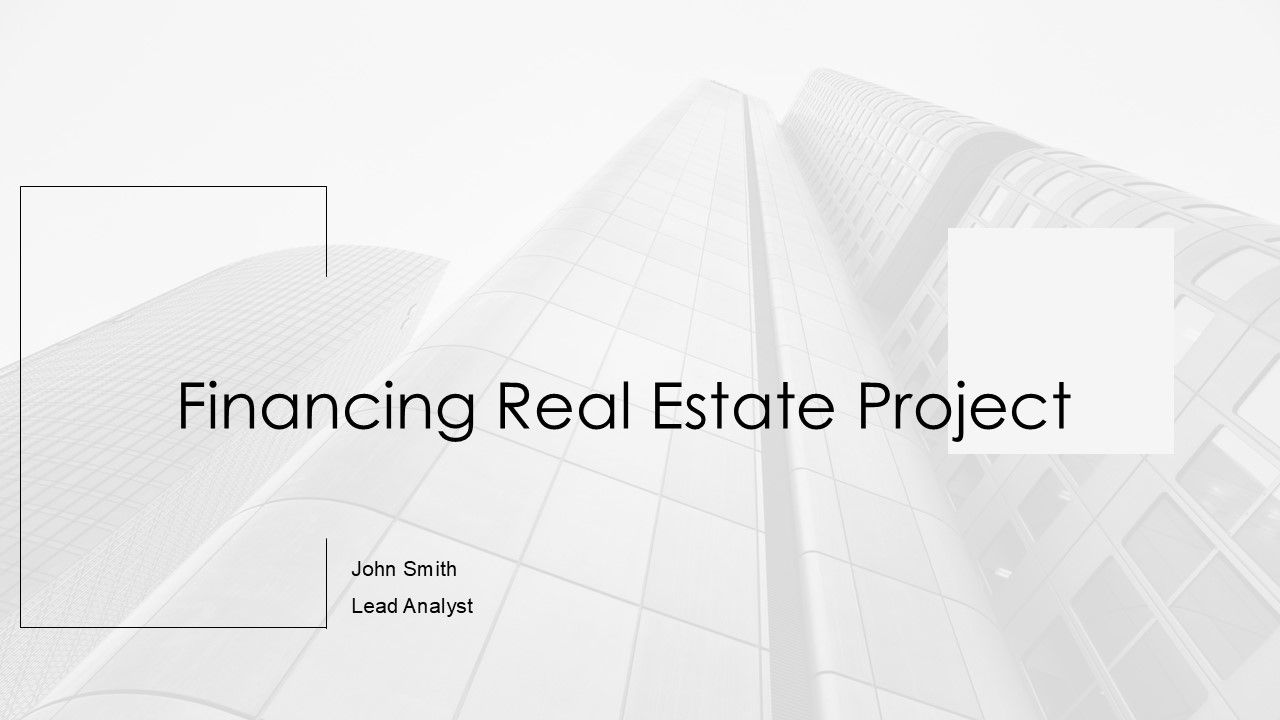 Financing Real Estate Project PPT Mockup AT