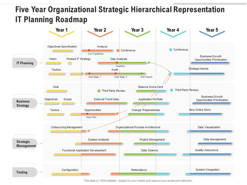 Five Year Organizational Strategic Hierarchical Representation IT ...