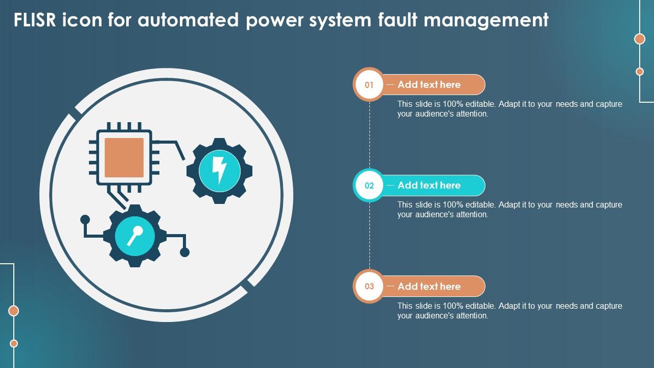 Flisr Icon For Automated Power System Fault Management Ppt Slides Ppt
