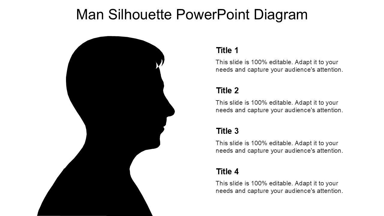 Free Man Silhouette Powerpoint Diagram Powerpoint Template