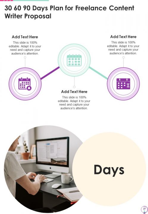 Freelance Content Writer Proposal Report Sample Example Document PPT Slide