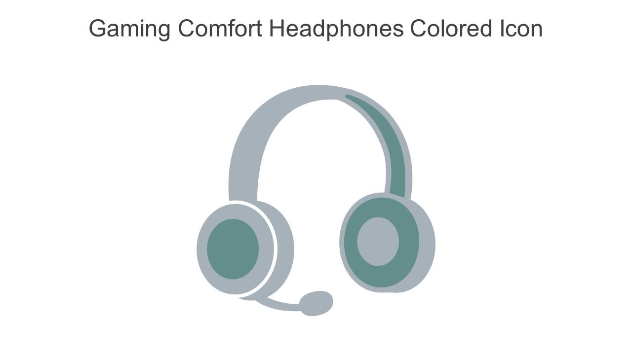 Gaming Comfort Headphones Colored Icon In Powerpoint Pptx Png And ...