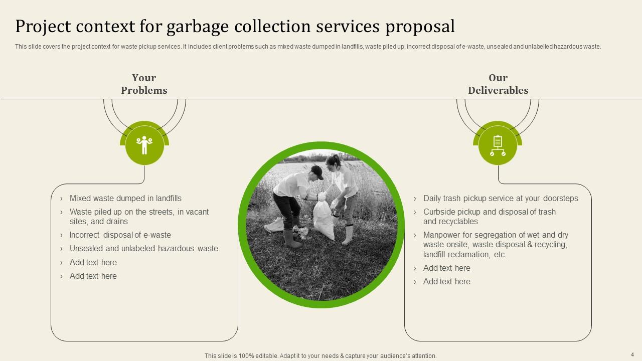 Garbage Collection Services Proposal Powerpoint Presentation Slides Ppt Sample