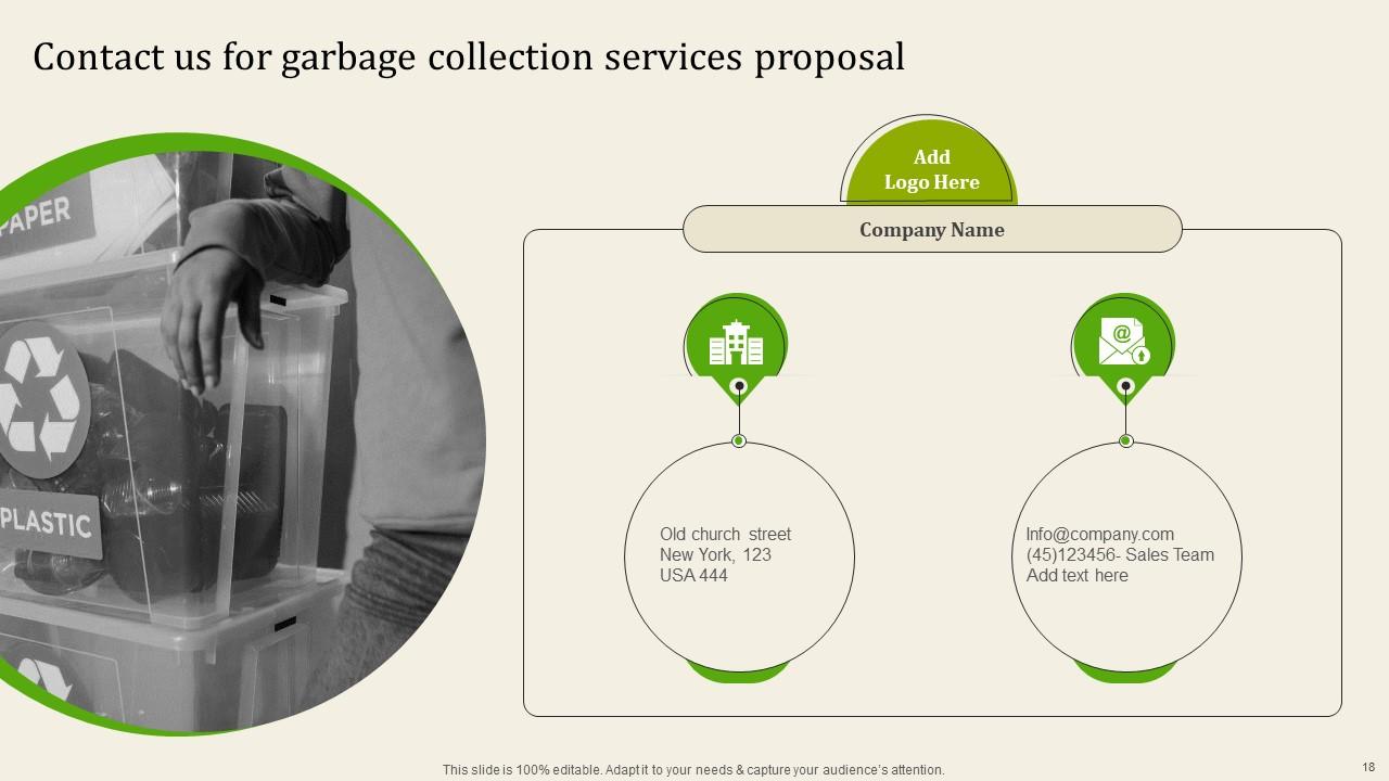 Garbage Collection Services Proposal Powerpoint Presentation Slides PPT Sample