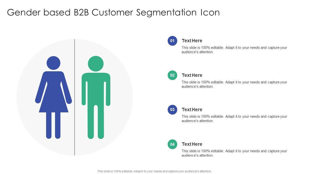Gender Based B2b Customer Segmentation Icon Ppt Example