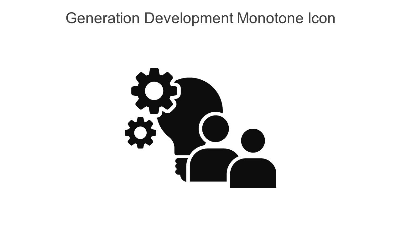 Generation Development Monotone Icon In Powerpoint Pptx Png And Editable Eps Format Ppt Slide