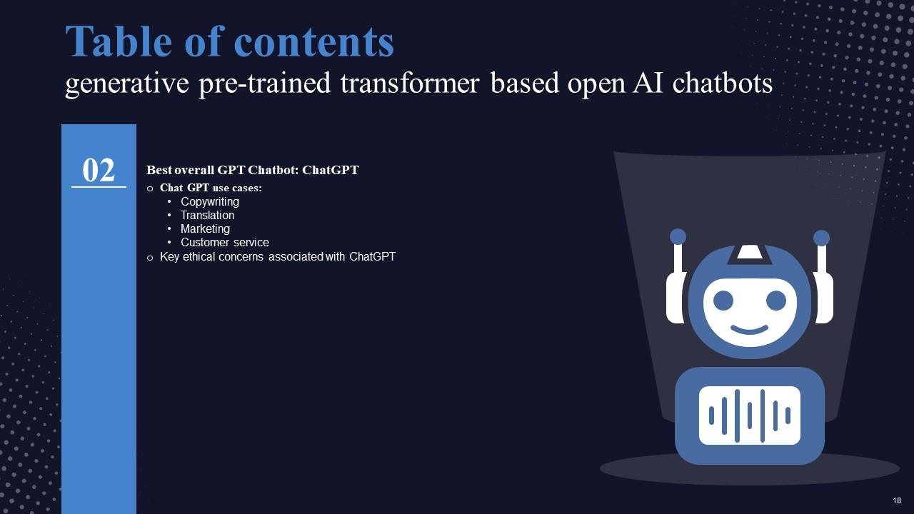 Generative Pre Trained Transformer Based Open Ai Chatbots Chatgpt Cd V Ppt Sample