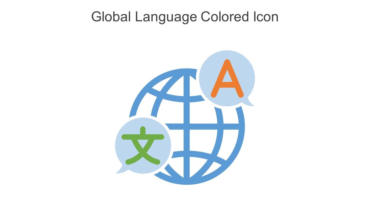Global Language Colored Icon In Powerpoint Pptx Png And Editable Eps Format PPT Sample