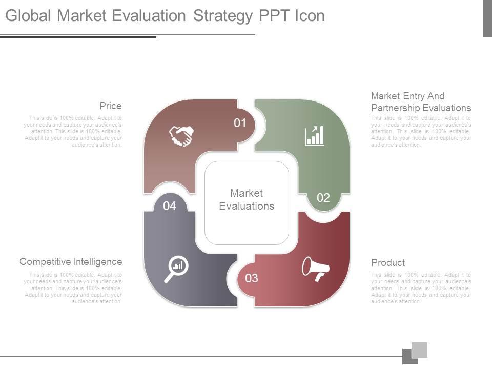 Global Market Evaluation Strategy Ppt Icon | Presentation Graphics ...