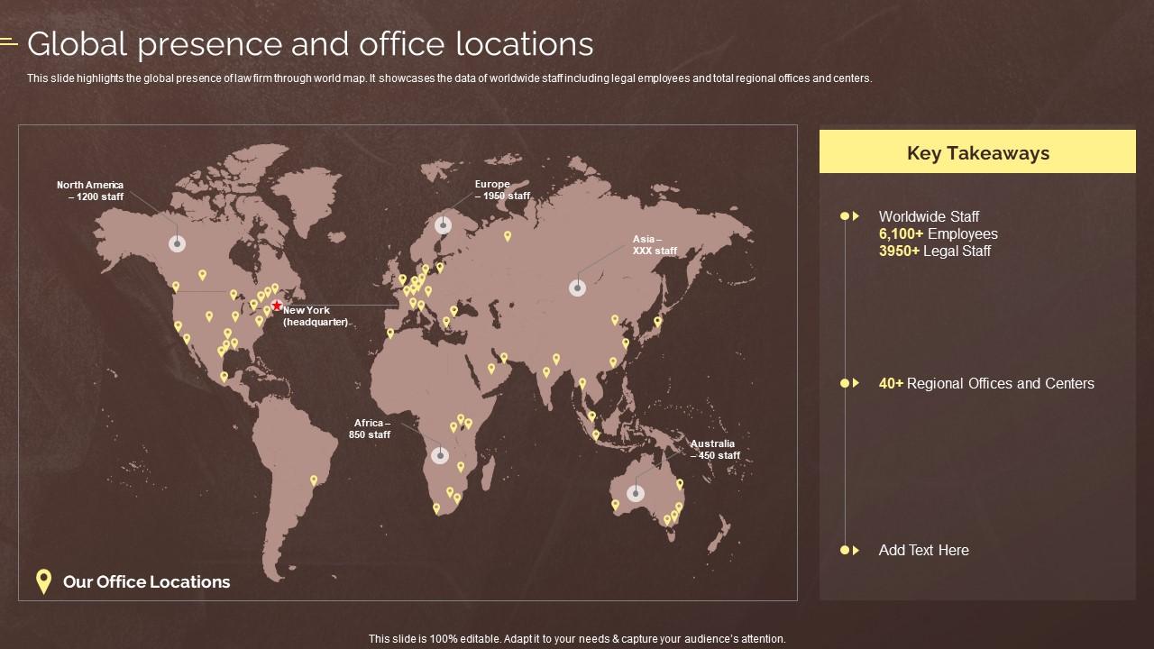 Global Presence And Office Locations Law Associates Company Profile PPT ...