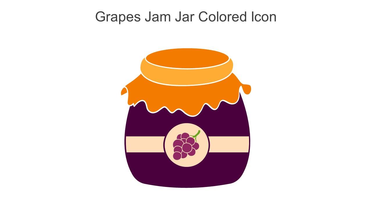Grapes Jam Jar Colored Icon In Powerpoint Pptx Png And Editable Eps ...