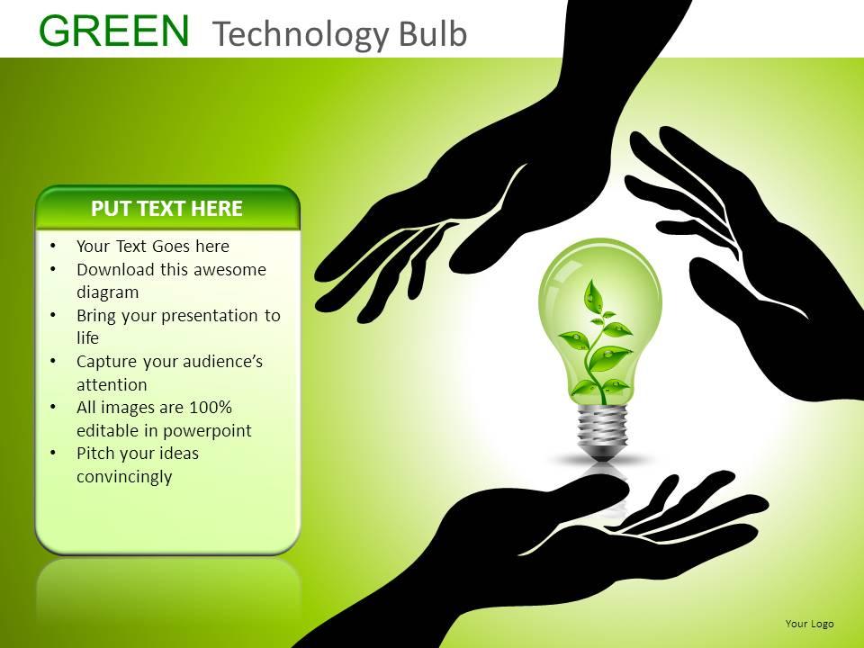 Green Technology Bulb Powerpoint Presentation Slides DB | PowerPoint ...