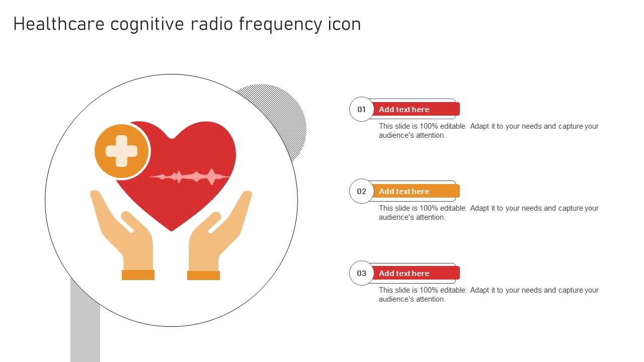 Healthcare Cognitive Radio Frequency Icon Ppt Presentation