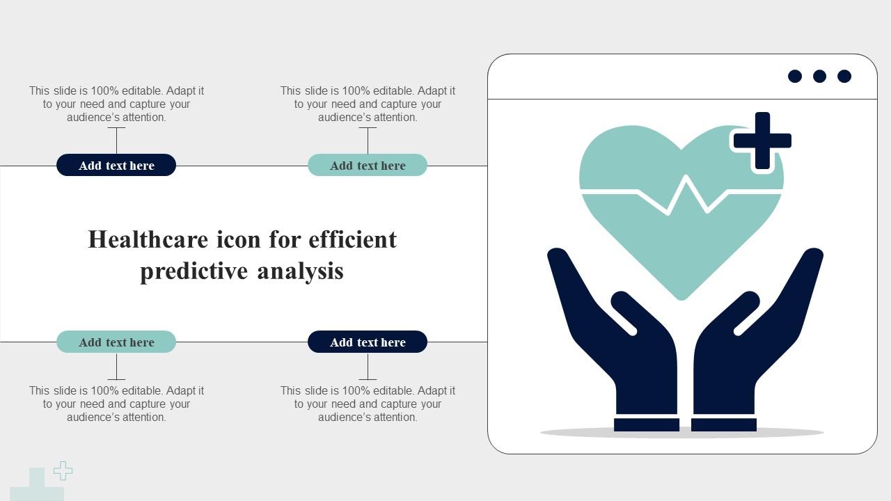 Healthcare Icon For Efficient Predictive Analysis Ppt Presentation