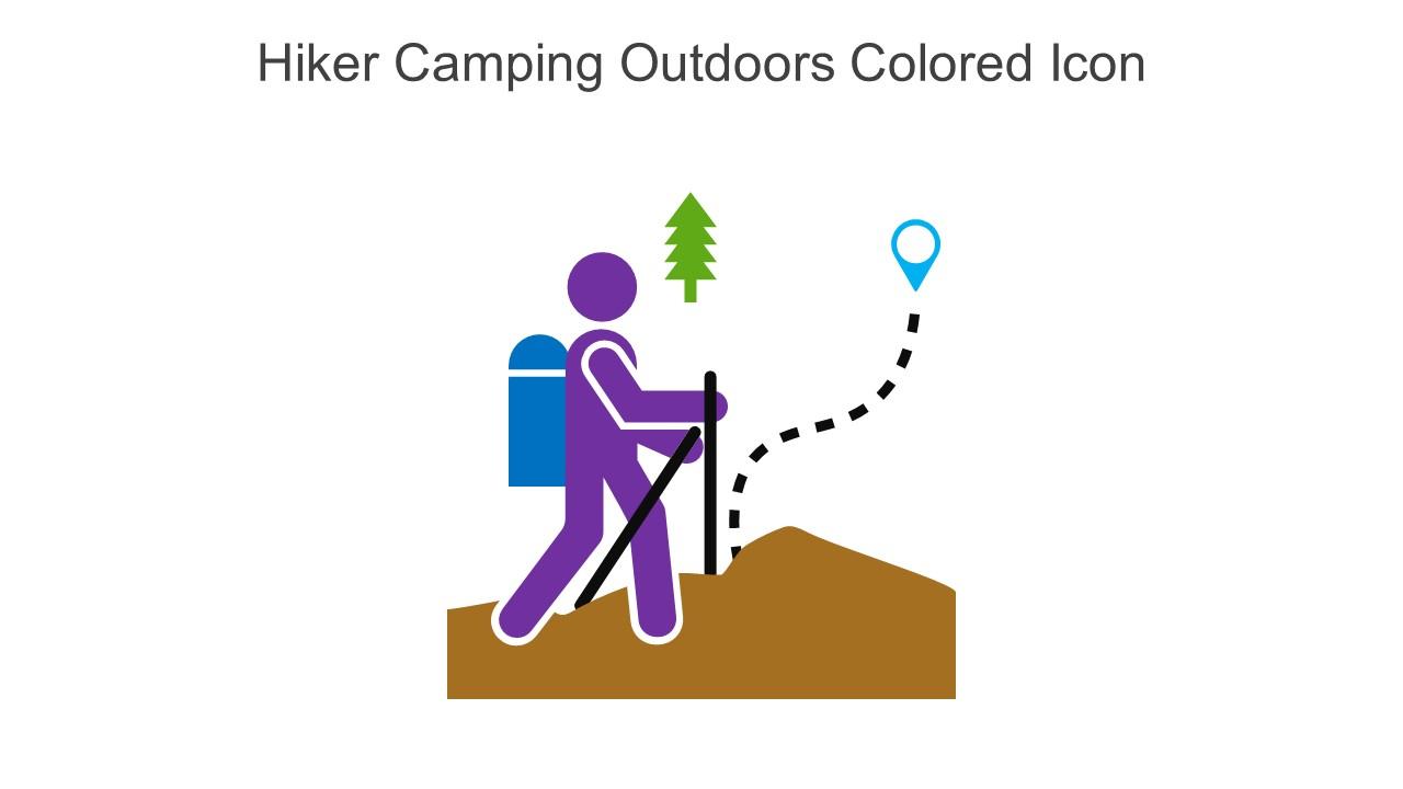 Hiker Camping Outdoors Colored Icon In Powerpoint Pptx Png And Editable ...