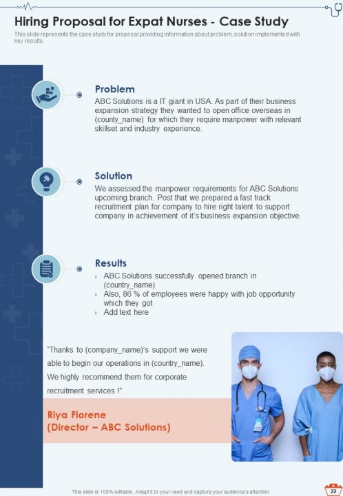 Hiring Proposal For Expat Nurses Sample Document Report Doc Pdf Ppt ...