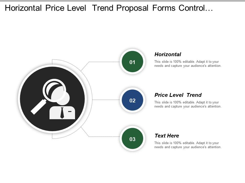 Horizontal Price Level Trend Proposal Forms Control Teams Powerpoint Slide Images Ppt Design 