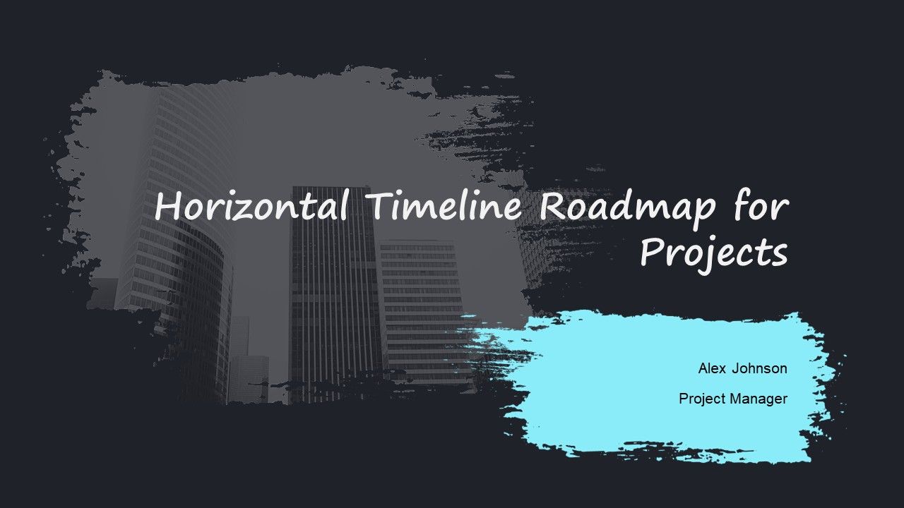 Horizontal Timeline Roadmap For Projects PPT Slides AT