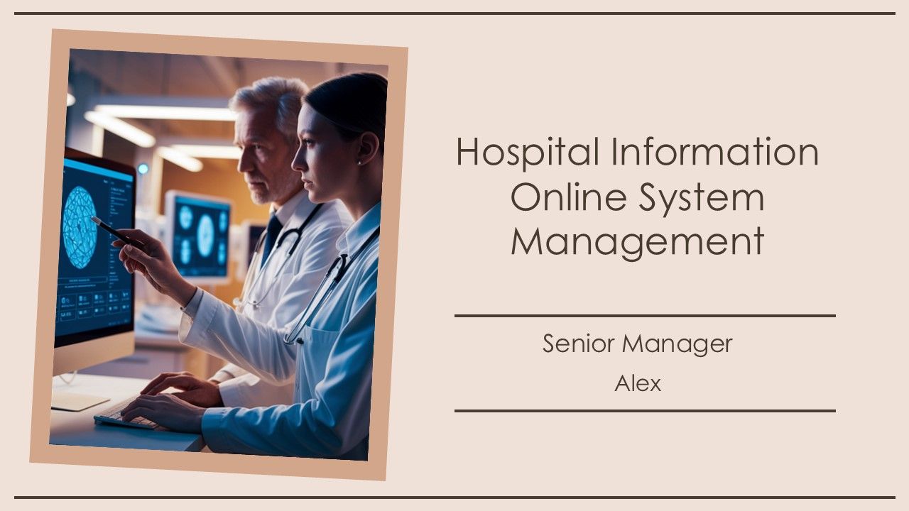 Hospital Information Online System Management PPT Template AT